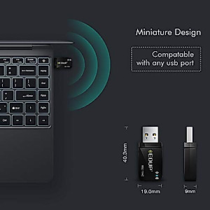 1300Mbps USB 3.0 Wireless WiFi Adapter for PC, USB Wi-Fi Dongle AC Mini Network Adapters 802.11ac 2.4GHz/5GHz Built-in Antenna for Windows 11/10/7/8/8.1/XP Mac OS 10.6-10.15