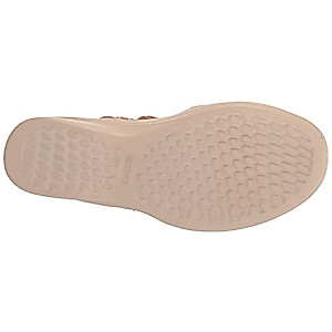 BZees Womens Fireworks Wedge Sandal Cafe Tan Woven 8 M