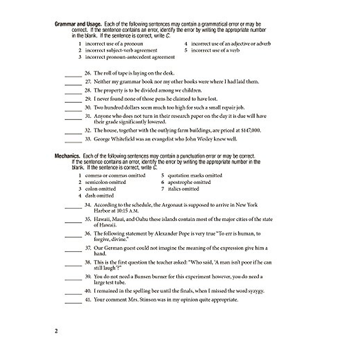 Workbook VI for Handbook of Grammar and Composition - Abeka 12th Grade 12 Highschool English Grammar and Writing Student Work Text