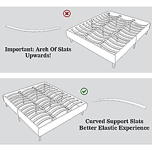 Allewie King Size Bed Frame/Upholstered Platform Bed Frame/Mattress Foundation/No Box Spring Needed/Wood Slats Support/Easy Assembly/Grey