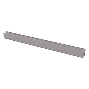 CRL Satin Nickel Frameless Shower Door Aluminum Deep U-Channel for 3/8" Thick Glass - 95 in long