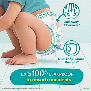 Pampers Easy Ups Boys & Girls Bluey Potty Training Pants - Size 4T-5T, 18 Count, Training Underwear (Packaging May Vary)