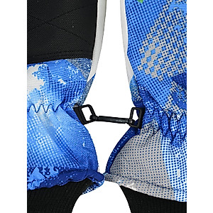 Century Star Kids Snow Gloves Warm Waterproof Gloves for Girls Boys Winter Gloves for Kids Ski Gloves Waterproof Orange 8-14 Years