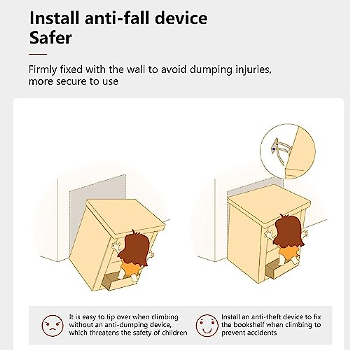8 Tier Book Shelf 48 Inches Tall with Drawers, Kids Wood Bookshelf Modern Open Narrow for Books and Plants Display, Creative Tree Shape Etagere Bookcase for Bedroom, Living Room, Classroom Wooden Col