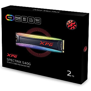 XPG SPECTRIX S40G 2TB RGB NVMe PCIe Gen 3.0 x4 M.2 Internal SSD
