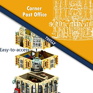 TOYSLY Street Corner Post Office MOC Building Blocks and Engineering Toy, Construction Set to Build, Model Set and Assembly Toy for Teens and Adult 4004Pieces