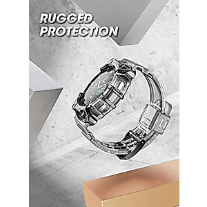 SUPCASE [Unicorn Beetle Pro] Series Case for Galaxy Watch 4 Classic [46mm] 2021 Release, Rugged Protective Case with Strap Bands (FrostBlack)