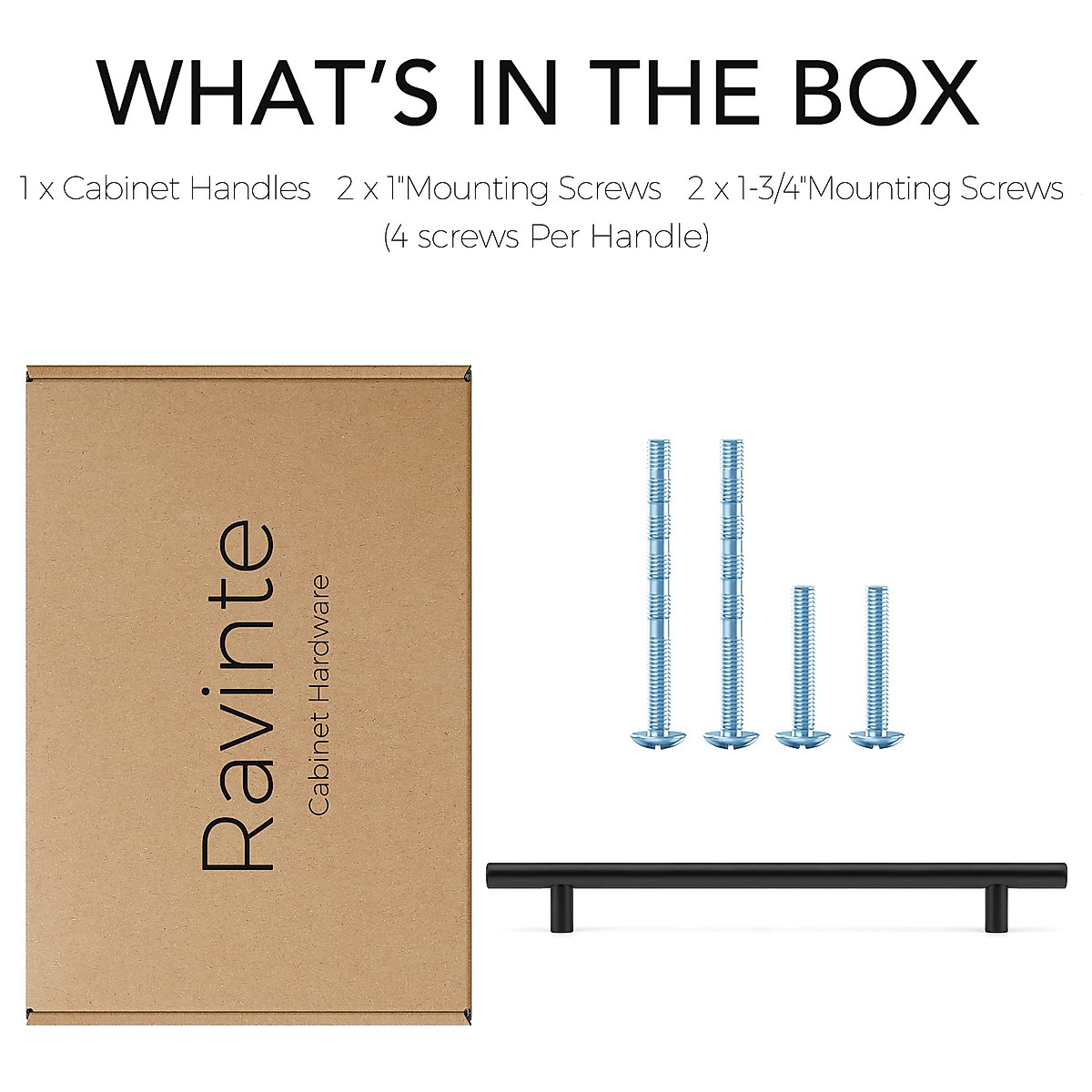 Ravinte 10 Inch Cabinet Handles Matte Black Drawer Pulls Stainless Steel Kitchen Cabinet Hardware Cabinet Pulls 10" Length,7-1/2" Hole Center|1 Pack