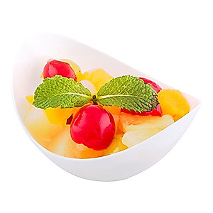 Restaurantware 2 Ounce Sauce Dishes 100 Oval Dipping Cups - Mini Sized Disposable White Plastic Soy Sauce Bowls Unique Design For Appetizers Sauces Small Bites At Buffets Or Parties