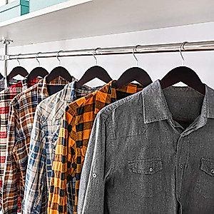 Utopia Home Premium Wooden Hangers - 360-Degree Rotatable Hook - Durable & Slim - Shoulder Grooves - Non-Slip Lightweight Hangers for Coats, Suits, Pant and Jackets (Pack of 20, Brown)