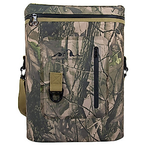 American Outback 48 Can (30L) Glacier Cooler with Accessory Pocket and Welded Seams, 14" x 12" x 17.5", Camo