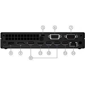 Lenovo ThinkCentre M70q 11DT00FGUS Desktop Computer -Intel Core i5 10th Gen i5-10400T Hexa-core (6 Core) 2 GHz - 8 GB RAM DDR4 SDRAM - 256 GB NVMe M.2 PCI Express NVMe SSD - Tiny - Black