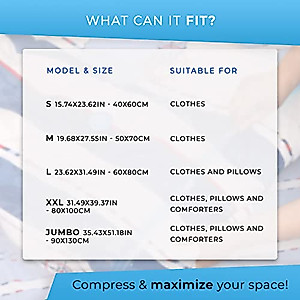 figg Vacuum Compression Storage Bags - XXL (39.37 x 31.49 in) 6 Pack - Leakproof, Carbon neutral and reusable - Vacuum seal bags for Clothes, Pillows, Towel, Blanket and much more