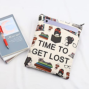 Time to Get Lost Book Sleeve Book Organiser Book Cover Bookish Gift Book Lovers Gift Book Club Gift Book Reader Gift Reading Gift (TimeLost BS)