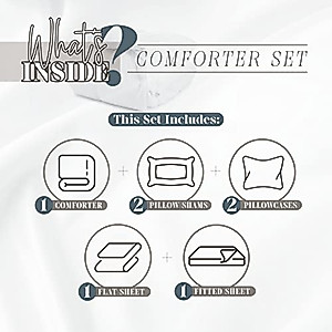 Elegant Comfort 7-Piece Bed-in-a-Bag Comforter & Sheet Set- Luxury 1500 Thread Count 7-Piece Full Size Bed-in-a-Bag, Super Cozy Bed Sheets and Comforter Set, Wrinkle and Stain Resistant, Red/Gray