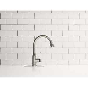 Kohler R23863-SD-VS Motif Kitchen Faucet with Pull Down Sprayer and Soap Dispenser, Vibrant Stainless