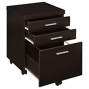 Coaster Furniture Skylar 3-drawer Mobile File Cabinet Cappuccino 800894