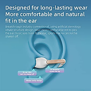 Wireless Ear Clip Bone Conduction Headphones Bluetooth Open Ear Waterproof Bluetooth Bone Conduction Earbuds Ear Clip Bone Conduction Head Set Painless Long Battery Life for Sports,Working,Driving