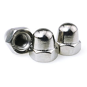 Acorn Nuts JianLing 25pcs Silver Tone 304 Stainless Steel Hex Nut Female Cap Decorative Cap Nuts Caps Covers M6 Acorn Nut
