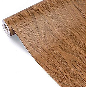 HOYOYO 17.8 x 118 Inches Self-Adhesive Shelf Liner, Self Adhesive Dresser Drawer Paper Wall Sticker Home Decoration Brown