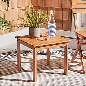 SAFAVIEH Outdoor Collection Randor Natural Folding Table