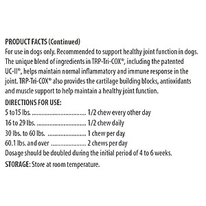 Dr. Tim's Tri-Cox Joint Mobility Chews for Chronic Joint Pain or Joint Injuries, 60 ct., Green (TRICOX60)