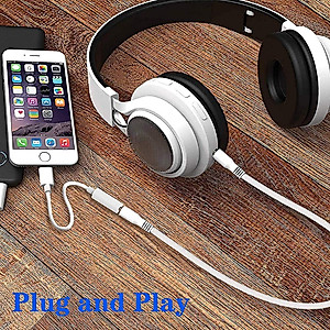 [Apple MFi Certified] 3.5mm Headphones Adapter for iPhone, 2 Pack Lightning to 3.5mm Earphones/Headphones Jack Aux Audio Adapter Dongle for iPhone 12 11 XS XR X 8 7 iPad, Support iOS 14 and More