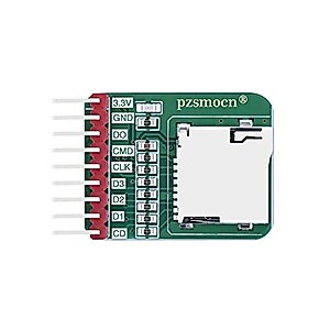 Pzsmocn Micro-SD/TF Memory Card Reader Adapter Slot Socket Module (2 Pcs) Compatible with Raspberry Pi and Arduino Board. for Smart Homes, Offices, 3D Printer and Teaching Interact with Robots.