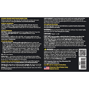 General Finishes Water Based Wood Stain, 1 Pint, Black