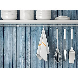 12 PC New Cotton Blend White Restaurant Bar Mops Kitchen Towels (1 Dozen) (12, Gold Stripe)