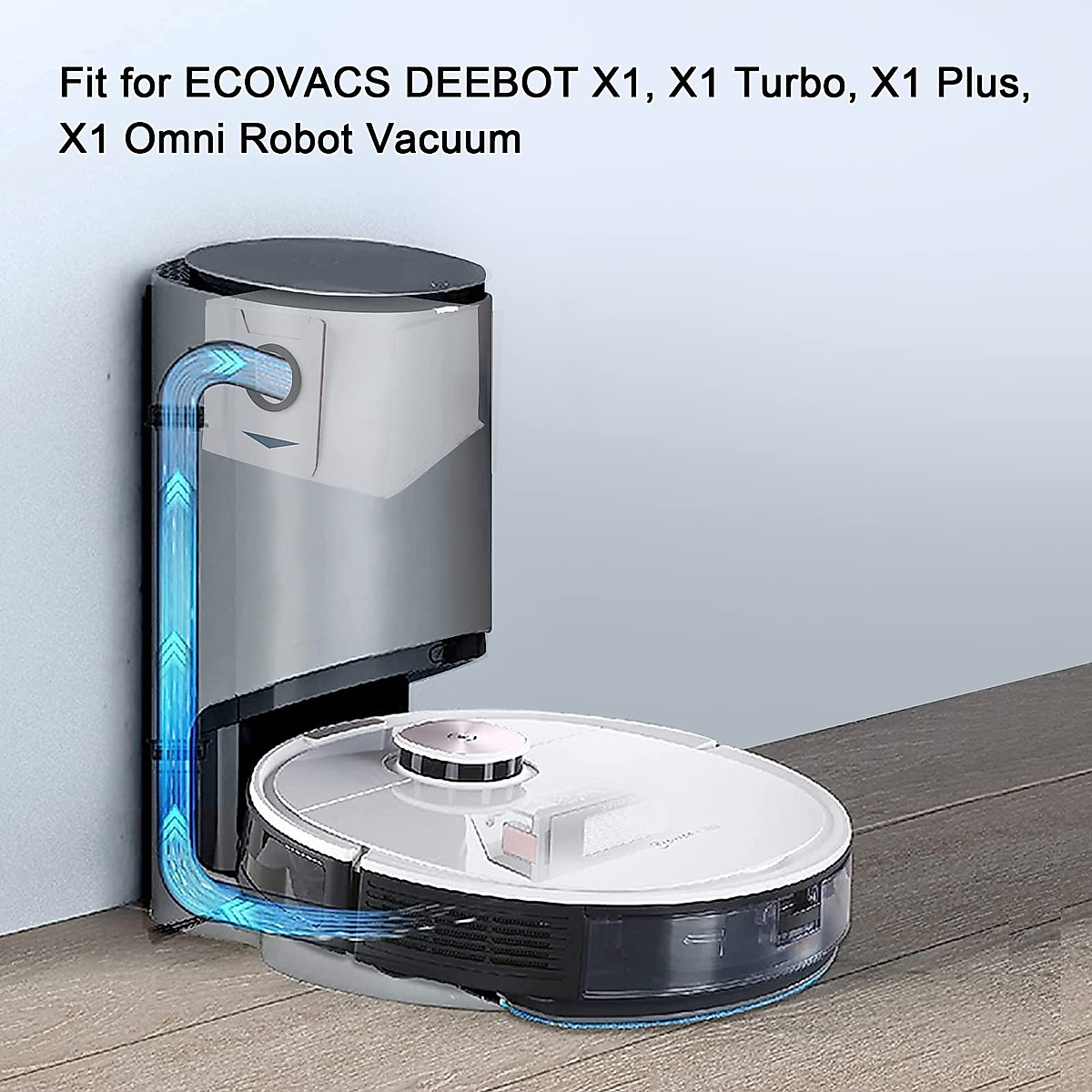 Vacuum Bags for ECOVACS DEEBOT Robot Vacuum Cleaner - Fit X1 OMNI/Turbo T10/T20 Omni/T20/T20 Max/T20 Pro/X&T Series - Disposable Replacement Dust Bag Vacuum Cleaning Accessories Part（12Pack)