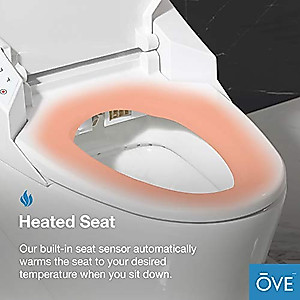 Ove Decors Virtuoso Bidet Toilet Built-in with Tank Elongated, Automatic Flushing, Heated Seat, Soft Close, ECO Mode with Remote Control