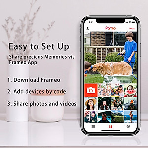WiFi Digital Picture Photo Frame 15.6” FHD Touch Screen with 32GB Storage, 1920 * 1080 IPS Screen, Slideshow, Auto-Rotate, Easy Setup to Share Photos or Videos via APP, Gift for Family & Friends
