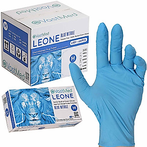 VASTMED 100PCs Dental Grade Examination Leone Nitrile Gloves 4.0G Finger Tips Texture Latex-Free Professional Grade Gloves