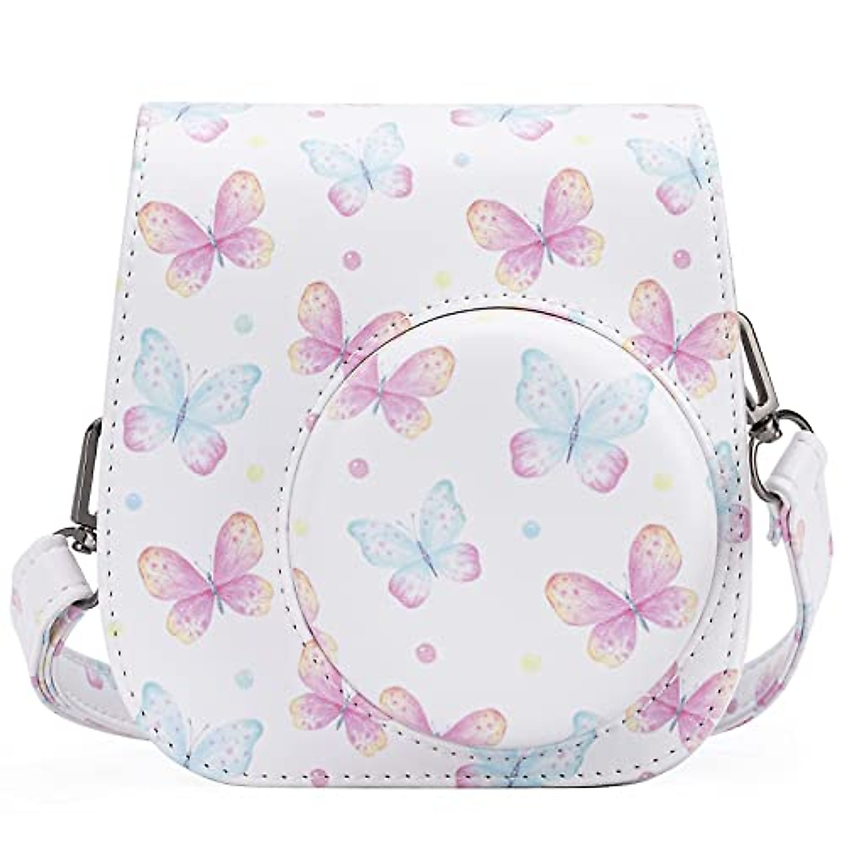 Frankmate Protective Case Compatible with Fujifilm Instax Mini 11/9/8/8+ Instant Film Camera with Accessory Pocket and Adjustable Strap