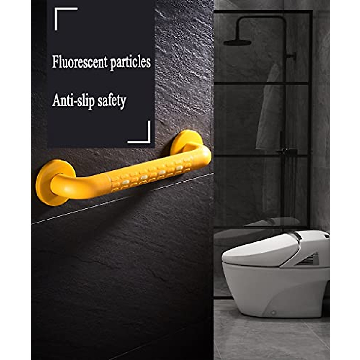 CRODY Grab Bars for Bathroom, Stainless Steel Straight Grab Bar, Balance Handrail Shower Bar, Nylon Granular Casing Anti-Slip Handle, Bathroom Safety Bar Hand Support Rail, Towel Rack Toilet Auxiliary