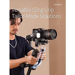 ZHIYUN Crane 4 Combo, 3-Axis Gimbal Stabilizer for DSLR and Mirrorless Camera, Nikon Sony Panasonic Canon Fujifilm BMPCC 6K, Fill Light, PD Fast Charge