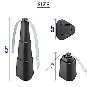 chemotex Fly Fan for Tables Fly Fan for Outdoor Keeps Flies Away Fly Repellent Fans for Outdoor Table Top Bug Repellent Fan with Holographic Blades for Outside, Patios (Black, 4Packs)