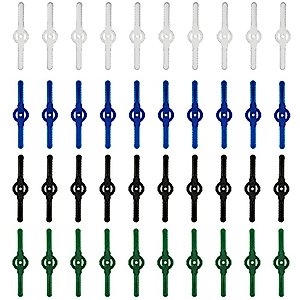 HUAREW 40 Pcs Colorful String Trimmer Head Blades Replace Plastic Cutter Blades Lawn Mower Weed Eater Blades Weed Wacker Head Blades Replacement Blade for Accessories for Cordless Grass Trimmer