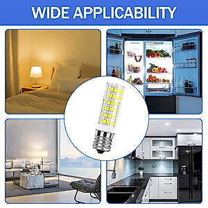 KEI D28A KEL 2816x Refrigerator Bulb, Freezer Light Bulb Replacement 100-265v Refrigerator E17 3.8w 40w Halogen Equivalent Daylight KEI D28M KEL 2815 5304522314 5304517886 6000K 2-Pack