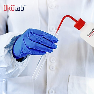 Okulab 6PCS of Safety Water Wash Bottles, Vol.500ml (17oz), Squirt Bottle Acetone Squeeze Wash Bottle with Narrow Mouth for Lab WBD500A6