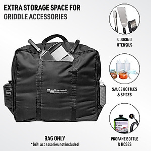 Portable 22" Griddle Carry Bag for Blackstone 22 Inch Griddle and Similar Table Top Grills, Includes Deluxe Storage Pockets for BBQ Toolkit Accessories, Utensils and Squeeze Bottles