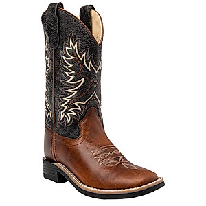 Cody James Boys' Ryder Western Boot Square Toe Brown/Blue 12 D