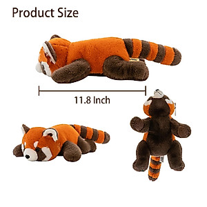 PASHMAIRE Weighted Red Panda Stuffed Animal,11IN Cute Red Panda Plush Toys Super Soft Red Panda Plush Pillow Plushie Dolls Sleeping Cushion for Boys Girls Gifts Birthday, T47B550T17LGH