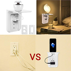 Toxz Ultimate Outlet Shelf Easy Installation Wall Socket Stand Power Perch Shelf,Outlet Holder,Switch Socket Rack,Suitable for The American's Outlet