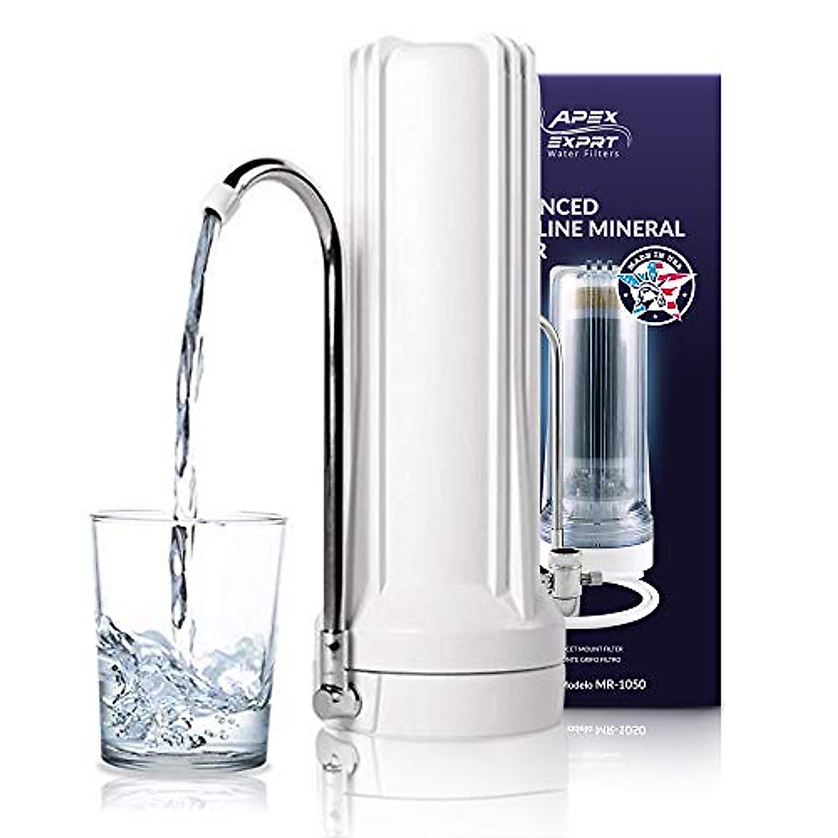 APEX Countertop Drinking Water Filter - Alkaline (White)