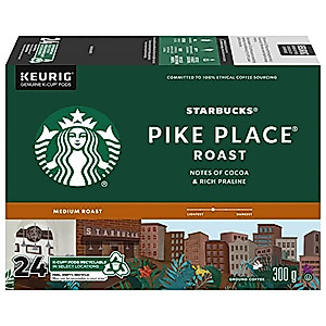 Starbucks® Single-Serve Coffee K-Cup®, Pike Place, Carton Of 24