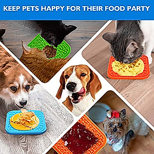 3 Pack Lick Mat for Dogs and Cats, Dog Slow Feeder Dowl Mat for Bathing Grooming Nailing Trimming, Food-Grade, Non-Toxic Dog Feeding Mat, Licking Pad for Dogs Cats
