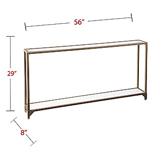 Southern Enterprises Bergen Narrow Metal Console Table, gold