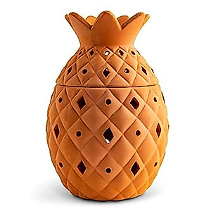 JT Eaton ZendoZones Large Citronella Burner - Big Papa Pineapple. Includes 1 Large Candle with 3% Citronella, Case Pack of 4, Terra Cotta